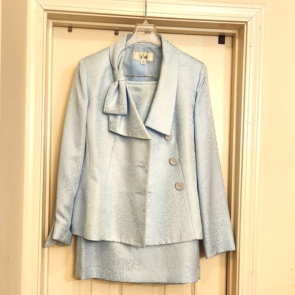 Le Suit | Skirts | Baby Blue 2 Piece Suit | Poshmark
